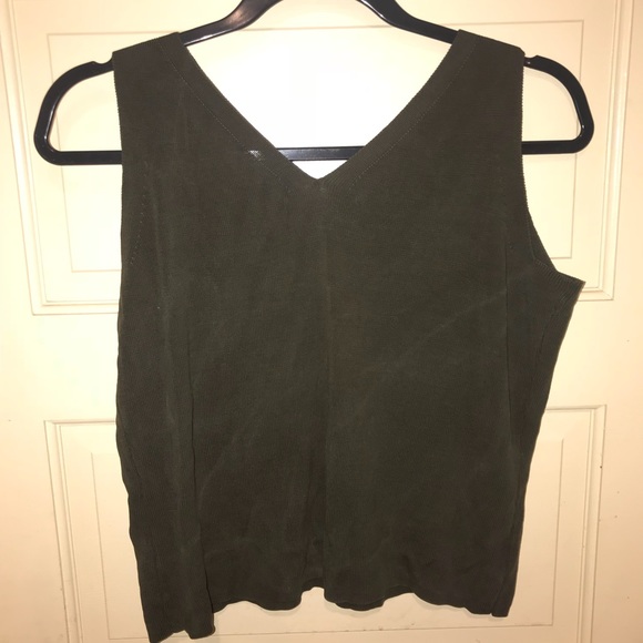 Dana Buchman | Tops | Dana Buchman Navy Green Silk Blouse Top S | Poshmark